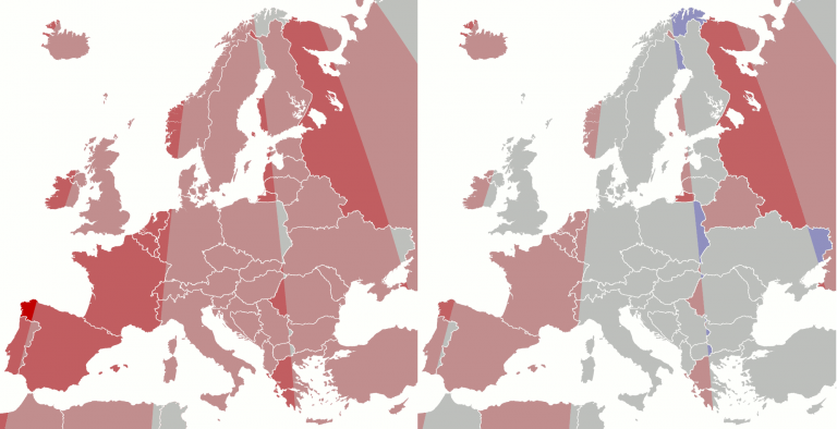Difference between European astronomical time and current timezones : r ...