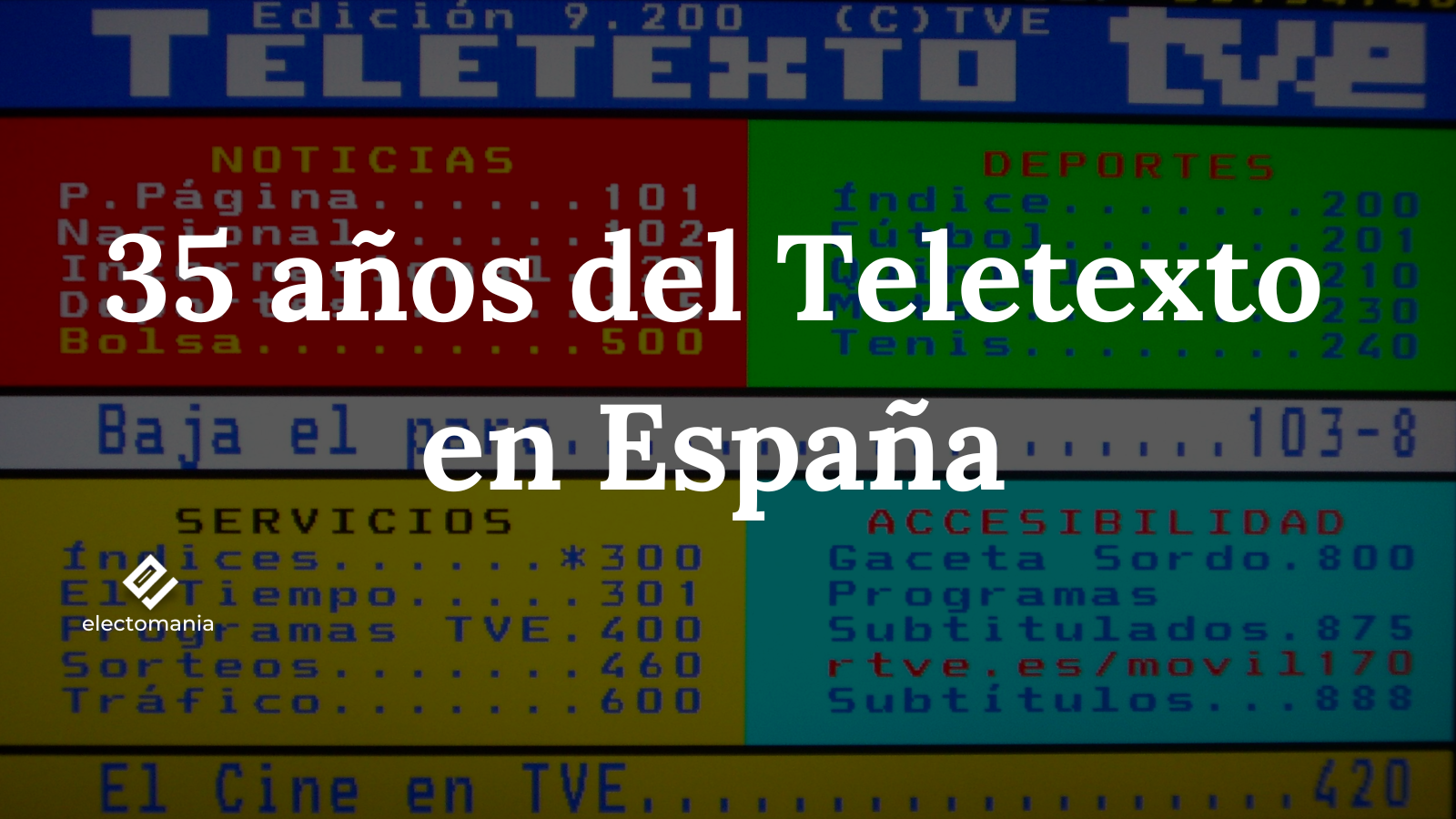 RecordEMos: 35 años del teletexto en España - Electomanía